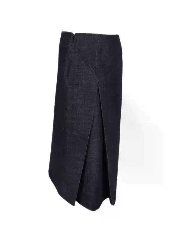 BASILE Asymmetric Hem Pleated Skirt