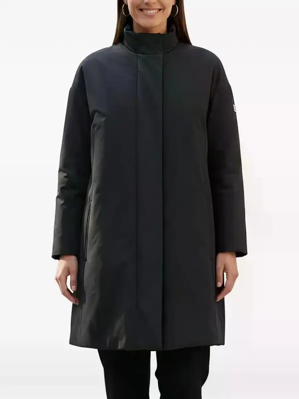 Aspesi High-neck Concealed-fastening Coat - Blue