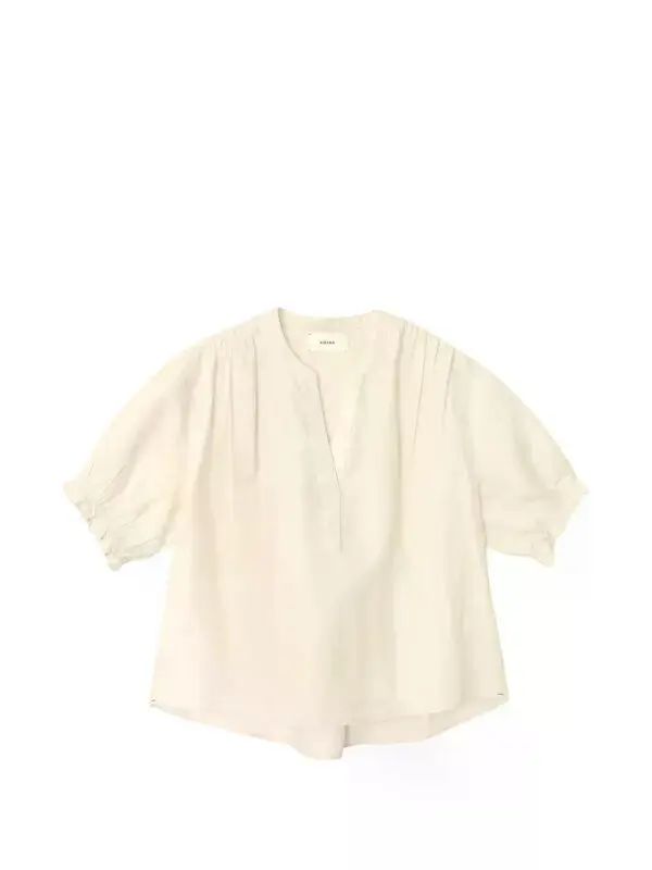 Xirena Cream Beige Linen Puff Sleeve Blouse - Neutrals