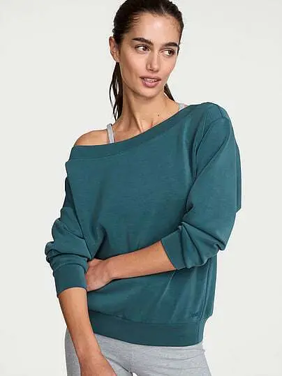 Victoria's Secret Vsx Featherweight Off-the-shoulder Top - Blue