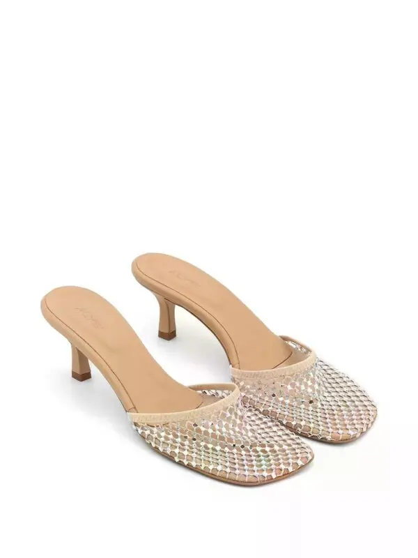 ALYSI Crystal-embellished Mesh Mules