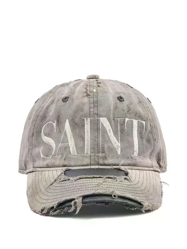 SAINT MXXXXXX Embroidered Distressed Cap