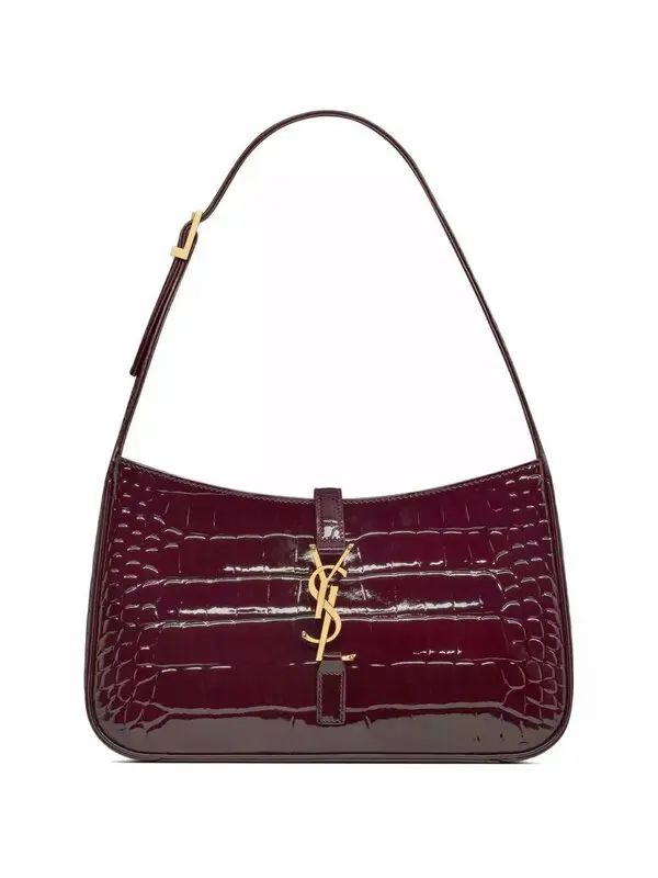 Saint Laurent Le 5 À 7 Crocodile-effect Leather Shoulder Bag - Red