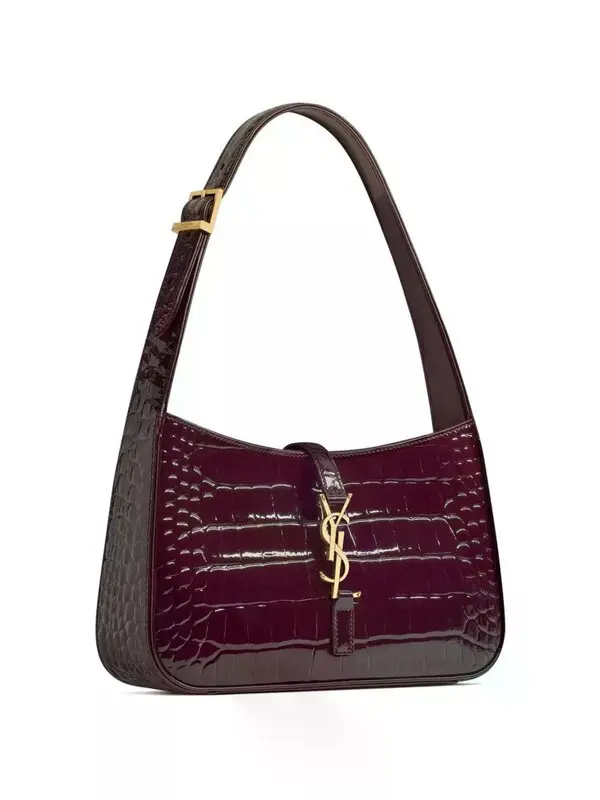 Saint Laurent Le 5 À 7 Crocodile-effect Leather Shoulder Bag