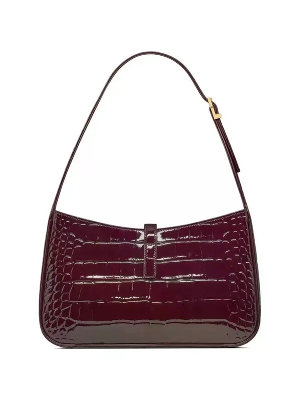 Saint Laurent Le 5 À 7 Crocodile-effect Leather Shoulder Bag