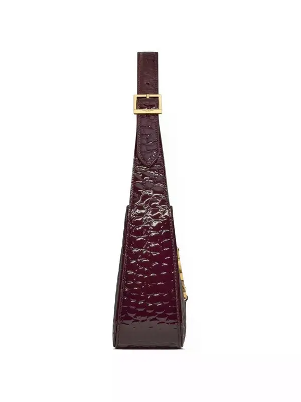 Saint Laurent Le 5 À 7 Crocodile-effect Leather Shoulder Bag