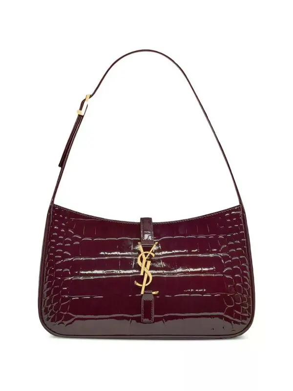 Saint Laurent Le 5 À 7 Crocodile-effect Leather Shoulder Bag - Red