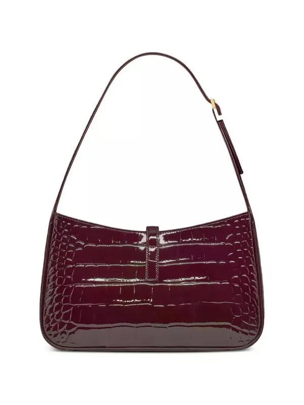 Saint Laurent Le 5 À 7 Crocodile-effect Leather Shoulder Bag - Red