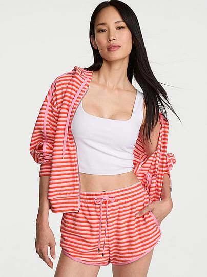 Victoria's Secret Micro Terry Curved Hem Short - Print