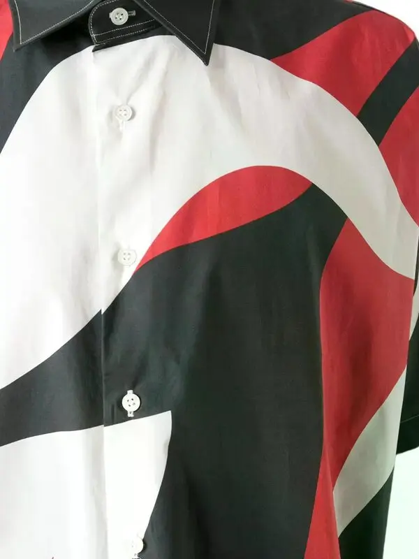 Alexander McQueen Abstract-print Short-sleeve Shirt