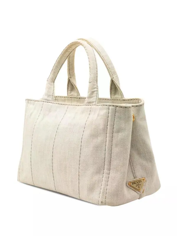 Prada Denim Canapa Logo Satchel