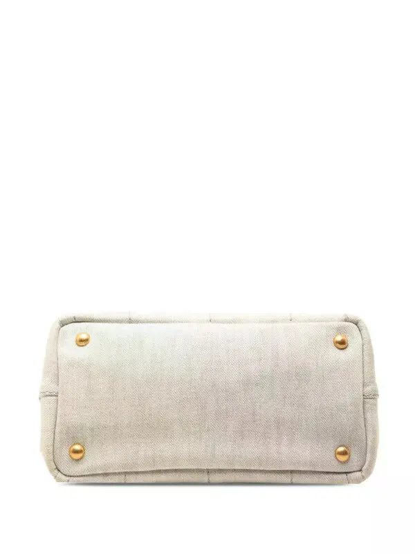 Prada Denim Canapa Logo Satchel