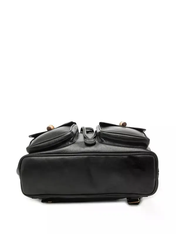 Gucci Calfskin Bamboo Drawstring Backpack