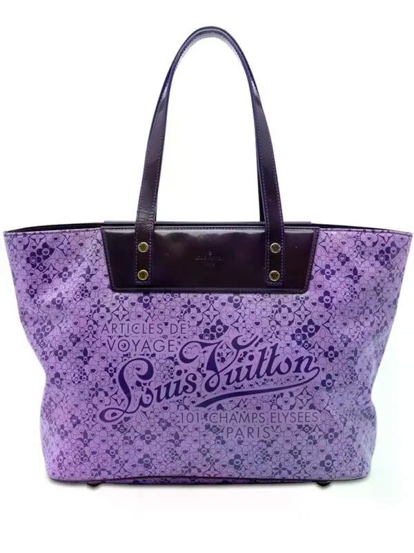 LOUIS VUITTON Coated Canvas Cosmic Blossom Pm Tote Bag - Purple