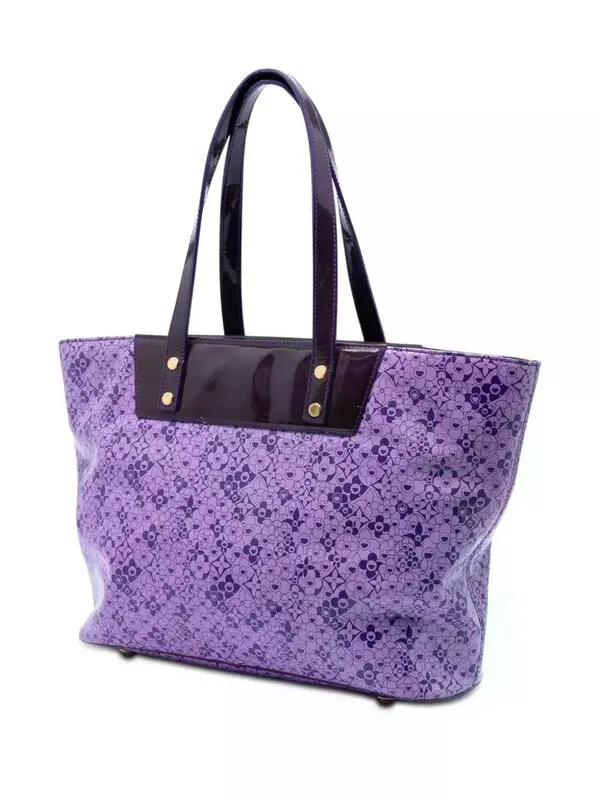 LOUIS VUITTON Coated Canvas Cosmic Blossom Pm Tote Bag - Purple