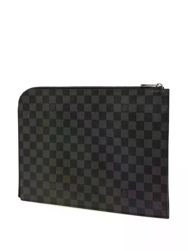 LOUIS VUITTON Damier Graphite Pochette Jour Gm Clutch Bag