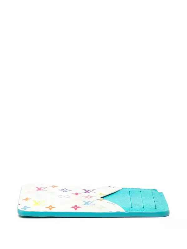 LOUIS VUITTON 2010-2025 Takashi Murakami Monogram Empreinte Romy Card Holder - Blue