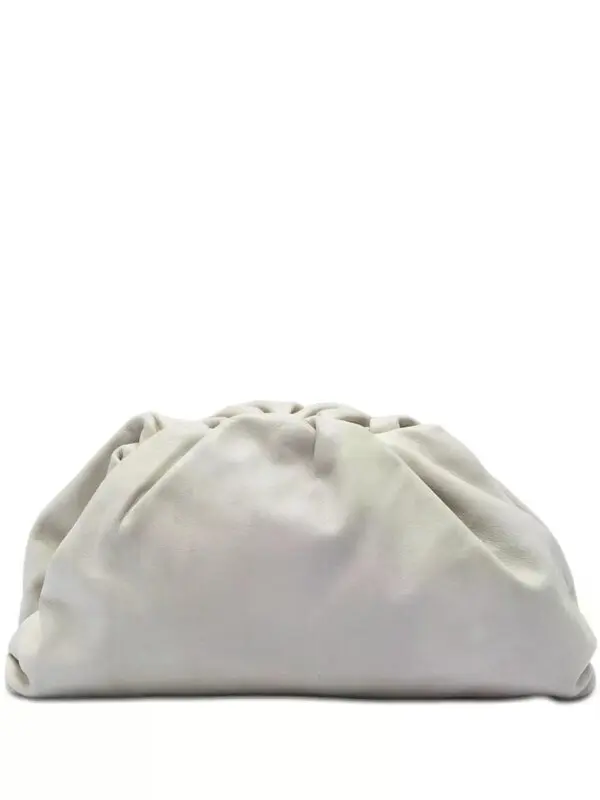 Bottega Veneta Lambskin The Pouch Clutch Bag - White
