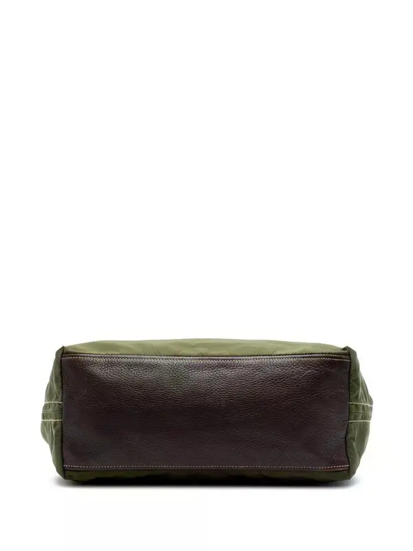 Prada Tessuto And Leather Tote Bag