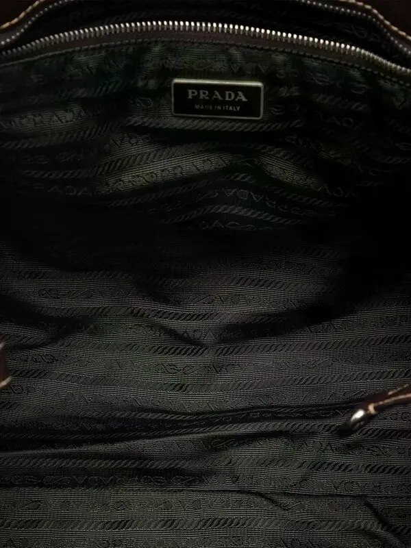 Prada Tessuto And Leather Tote Bag