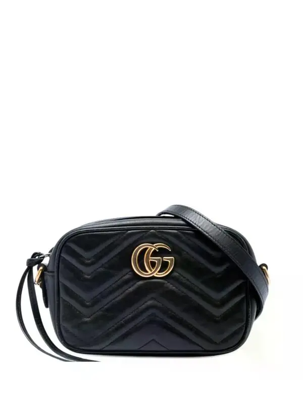Gucci Mini Marmont Matelassé Leather Crossbody Bag - Black
