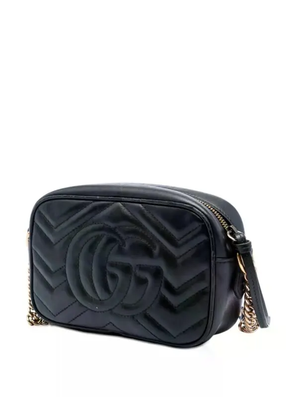 Gucci Mini Marmont Matelassé Leather Crossbody Bag - Black