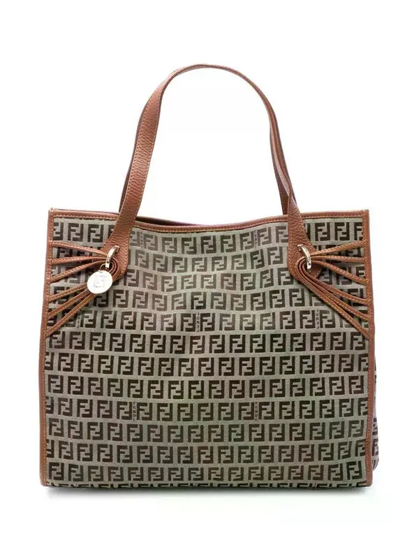 Fendi Zucchino Canvas Tote Bag - Brown