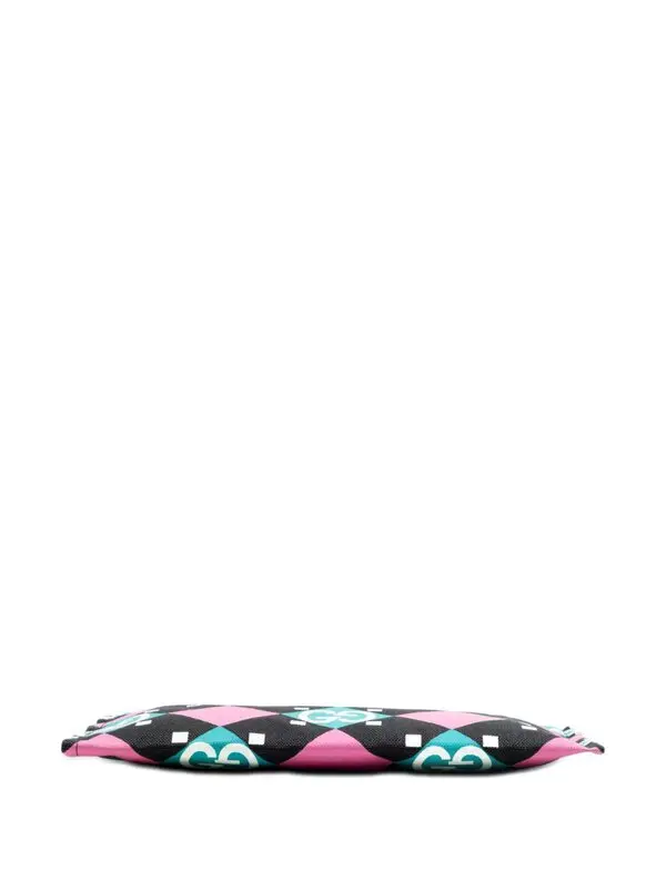Gucci Jumbo Gg Canvas Geometric Print Clutch Bag