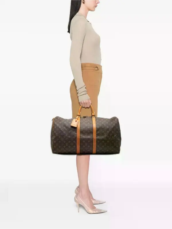 LOUIS VUITTON Monogram Keepall 55 Travel Bag