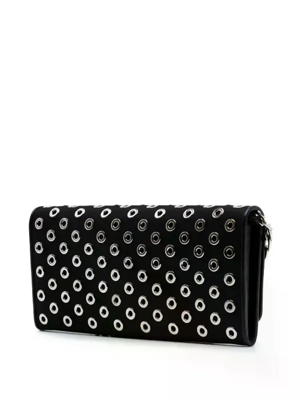Prada Tessuto Grommet Wallet On Chain Crossbody Bag