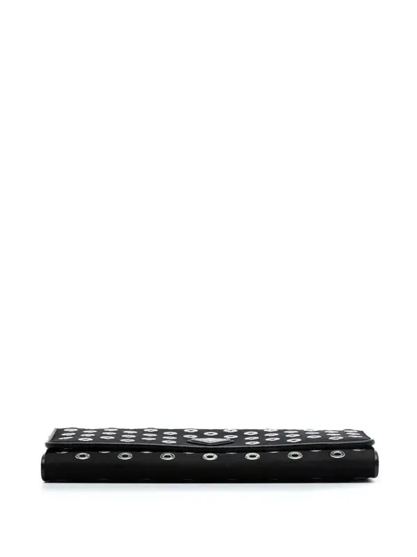 Prada Tessuto Grommet Wallet On Chain Crossbody Bag