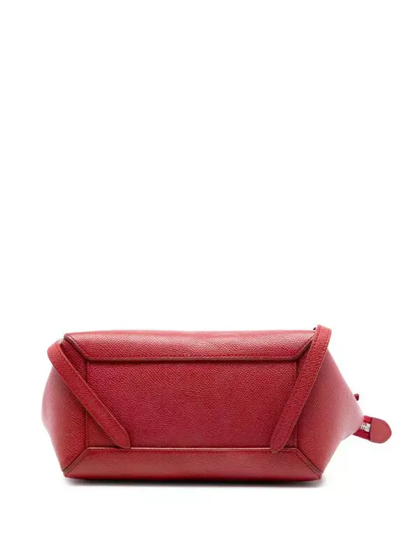 Celine Nano Grained Calfskin Belt Bag Satchel - Red