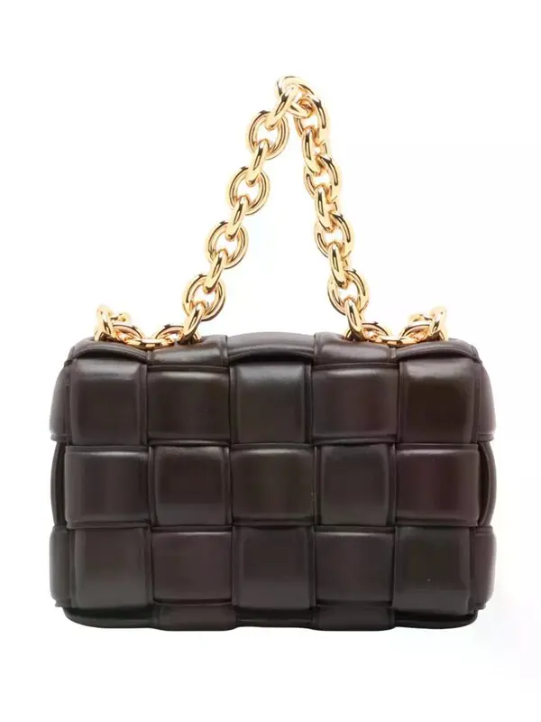 Bottega Veneta Nappa Intrecciato Padded Chain Cassette Satchel - Brown