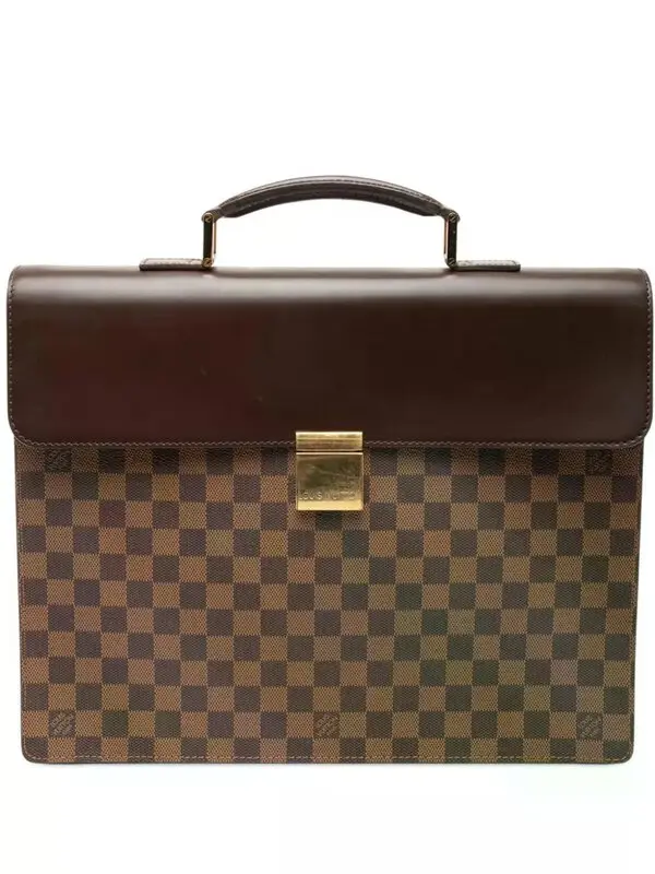 LOUIS VUITTON Damier Ebene Altona Pm Business Bag - Brown