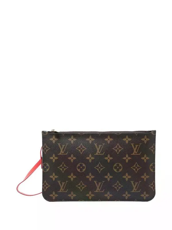 LOUIS VUITTON Monogram Neverfull Mm Pouch - Brown