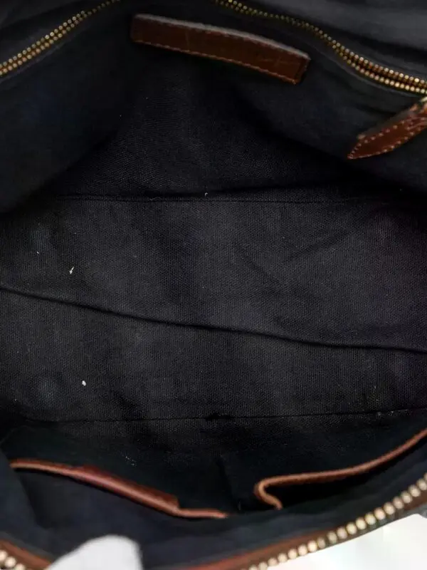 Burberry Small Leather Trimmed House Check Canvas Bridle Orchard Satchel - Brown