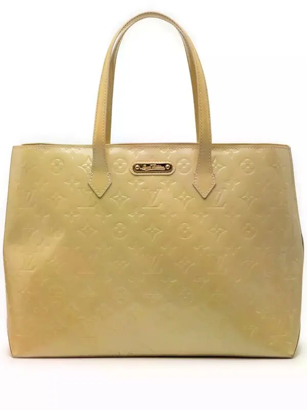 LOUIS VUITTON Monogram Vernis Wilshire Mm Tote Bag - Yellow