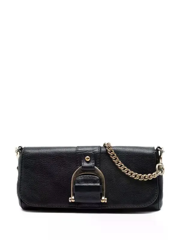 Gucci Greenwich Clutch With Chain Shoulder Bag - Black