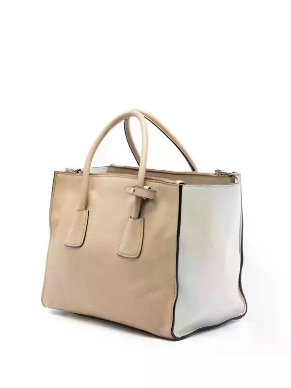 Prada Glace Calf Twin Pocket Double Handle Satchel
