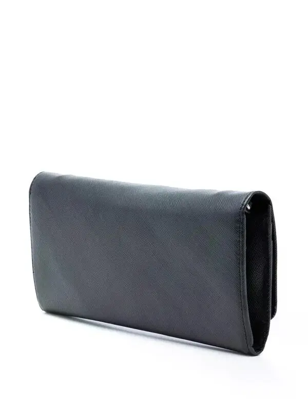 Prada 2010-2025 Saffiano Wallet On Chain Crossbody Bag - Black