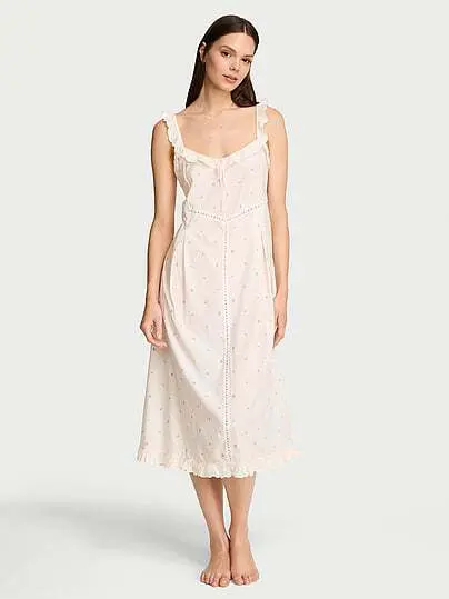 Victoria's Secret Cotton Dream Midi Nightgown - Floral