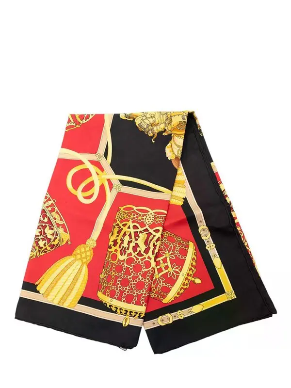 Hermès 20th Century Les Muserolles Silk Scarf 90 Scarves - Black