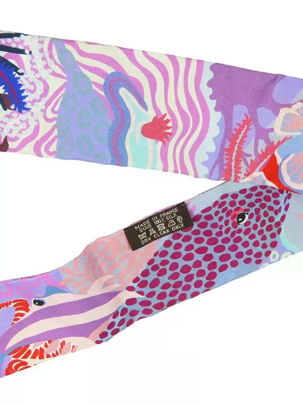 Hermès 2020-2026 Under The Waves Twilly Silk Scarf Scarves