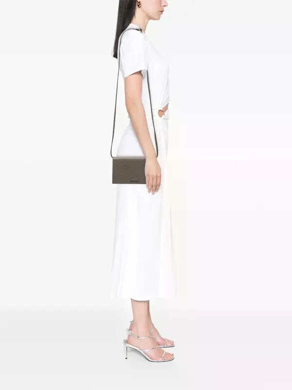 Gucci Microssima Wallet On Strap Crossbody Bag - Grey