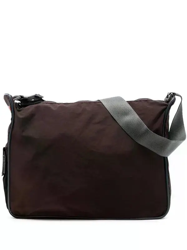 Prada Tessuto Zip Top Crossbody Bag - Brown