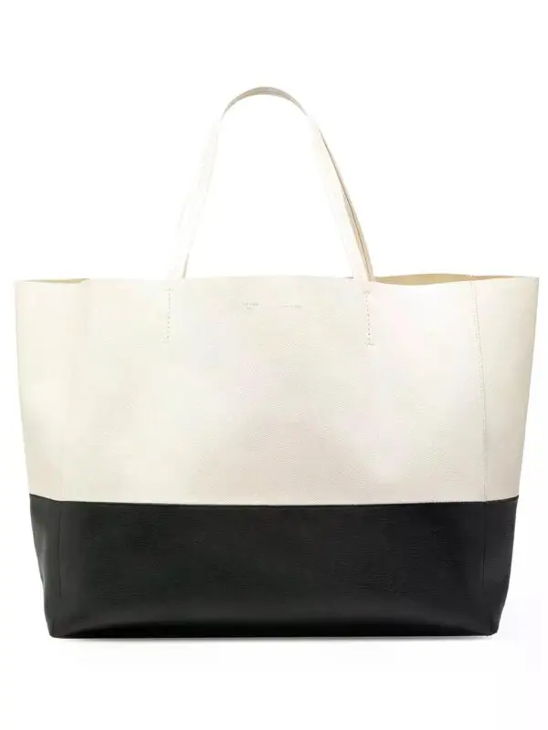 Celine 2015 Bicolor Calfskin Horizontal Cabas Tote Bag - Black