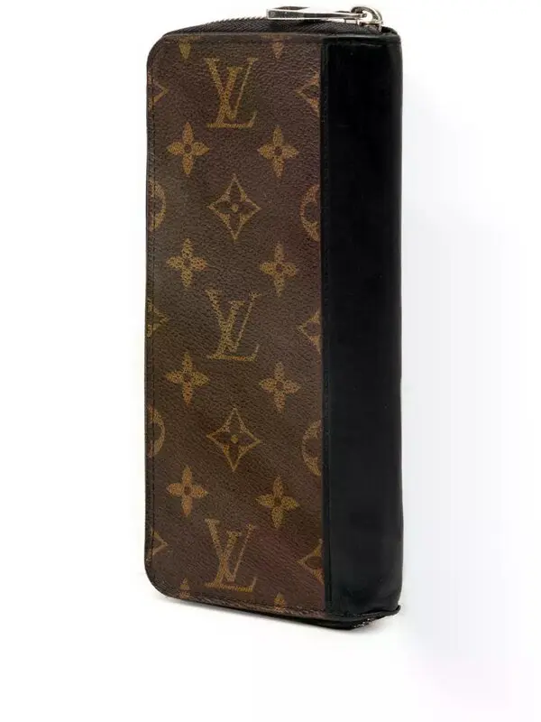 LOUIS VUITTON 2017 Monogram Macassar Vertical Zippy Wallet Long Wallets