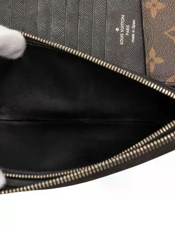 LOUIS VUITTON 2017 Monogram Macassar Vertical Zippy Wallet Long Wallets