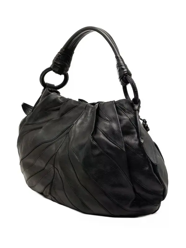 Prada Nappa Mordoré Ruffle Hobo Bag
