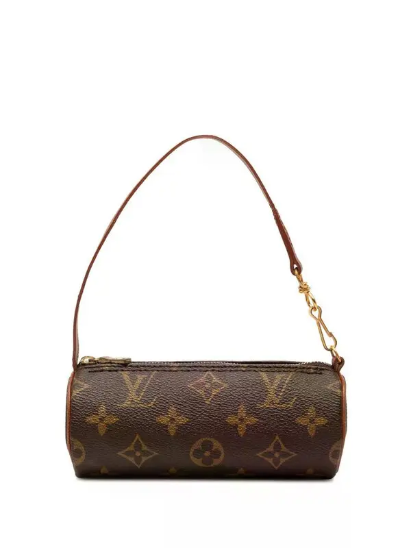 LOUIS VUITTON Monogram Papillon Pochette Handbag - Brown